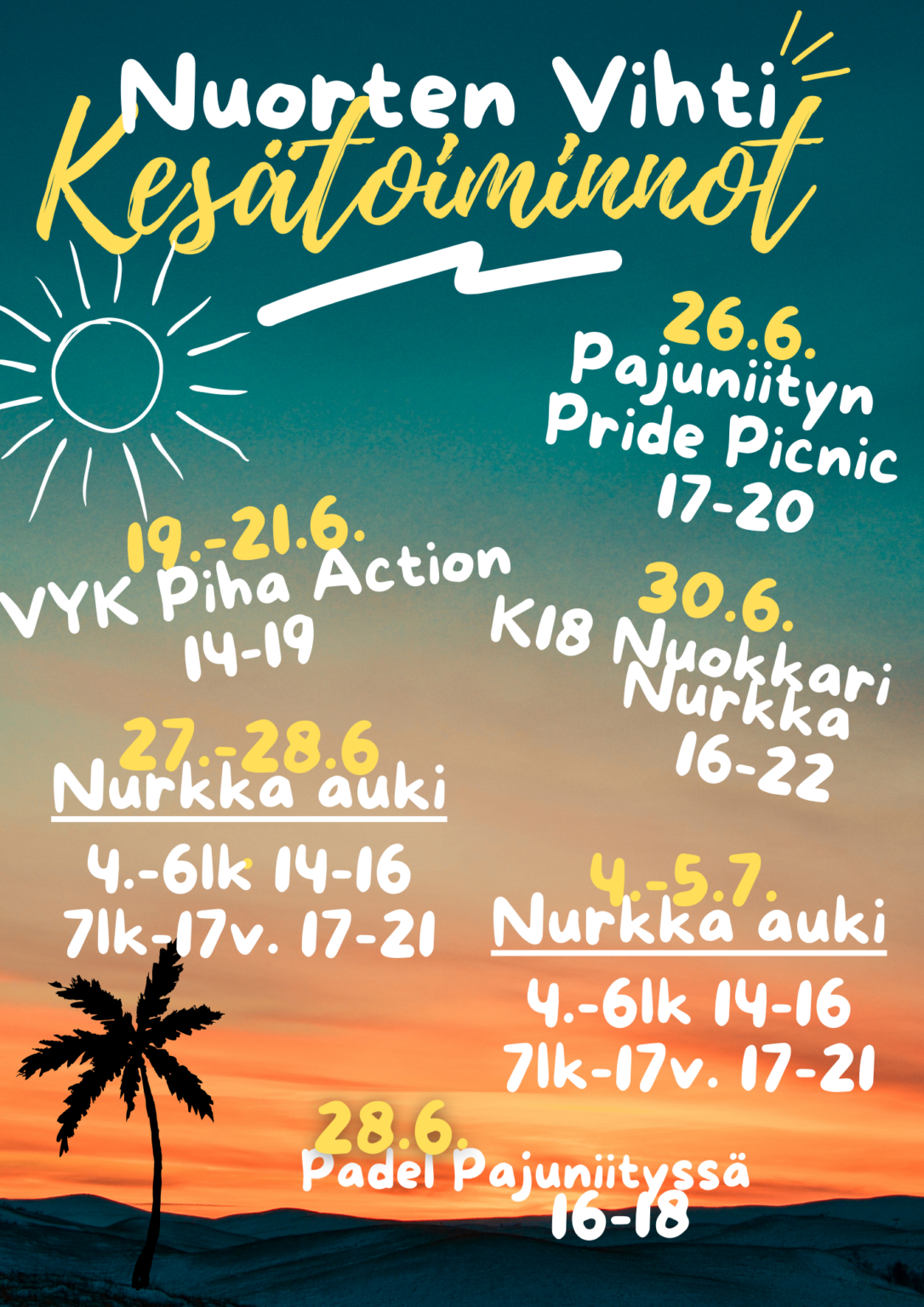 Nuorten Vihti kesätoiminnot - Vihti